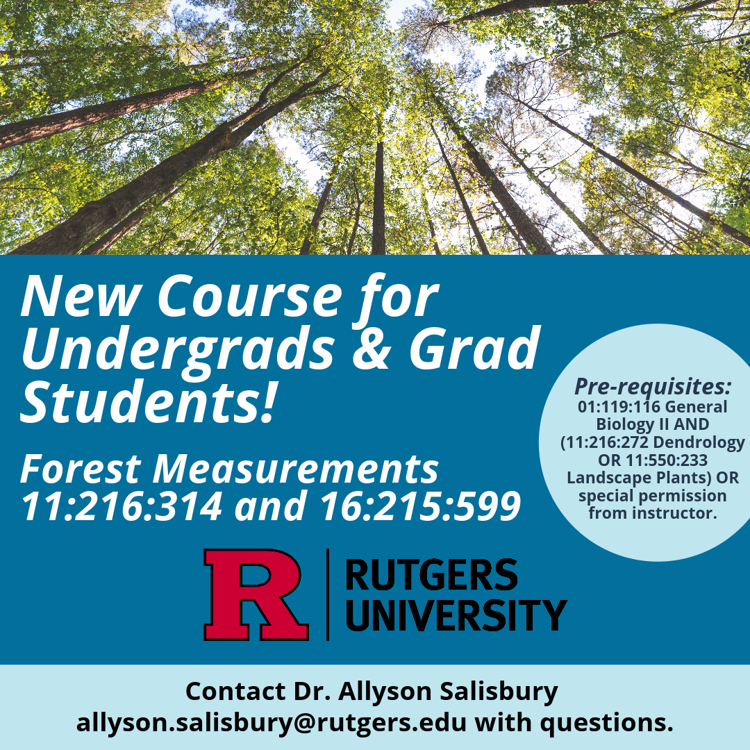 New Rutgers Forestry Course Available! – Urban Forestry Program